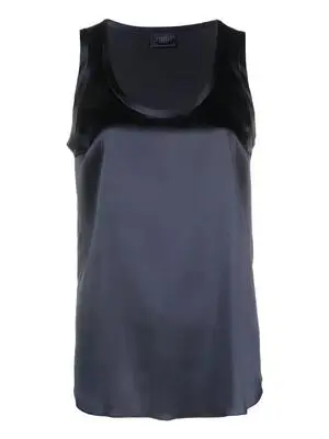 Brunello Cucinelli Satin Finish Tank Top - Blue