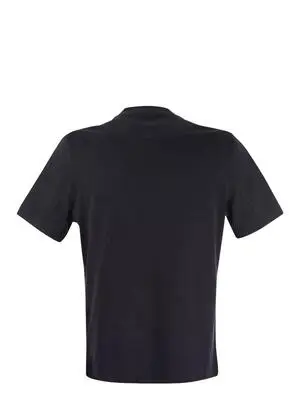 Brunello Cucinelli Graphic-print Cotton T-shirt - Blue