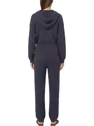 Brunello Cucinelli Cable Knit Sequin Trousers - Blue