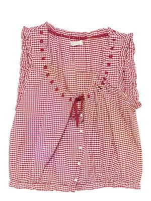 DÔEN Traveler Gingham Top - Red