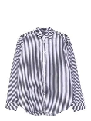 FINAMORE 1925 Oriana Striped Shirt - Blue