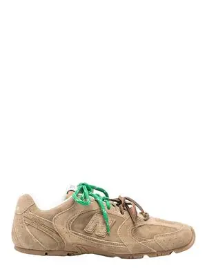 NEW BALANCE X MIU MIU Panelled Lace-up Sneakers - Beige