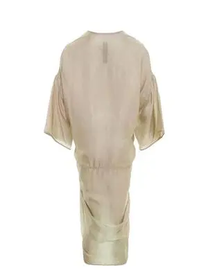 Rick Owens Draped V-neck Dress - Neutrals