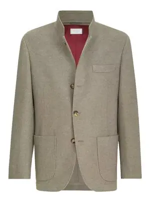 Brunello Cucinelli Lightweight Water-resistant Cashmere Outerwear Blazer - Grey