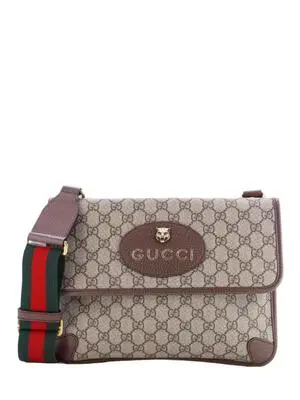 Gucci Gg Coated Canvas Medium Messenger Bag - Brown