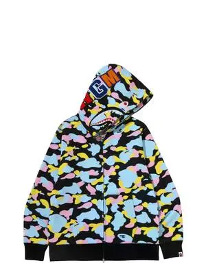 A BATHING APE Shark Camouflage Hoodie - Black