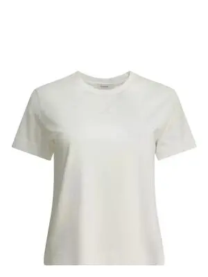 Givenchy V-stitch Logo Embroidered T-shirt - Neutrals