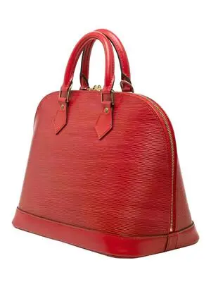 LOUIS VUITTON Epi Alma Pm Handbag - Red