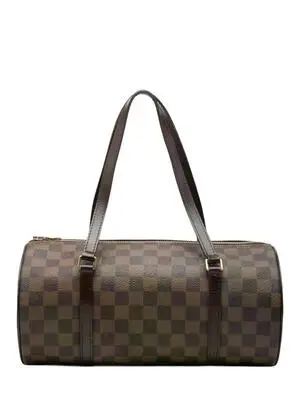 LOUIS VUITTON Damier Ebene Papillon 30 Handbag - Brown