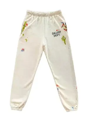 GALLERY DEPT. Paint-splatter Logo-print Track Pants - Neutrals