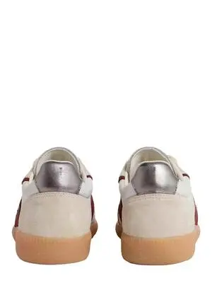 Dsquared2 Leather And Suede Low-top Sneakers With Upside Down Logo - Neutrals