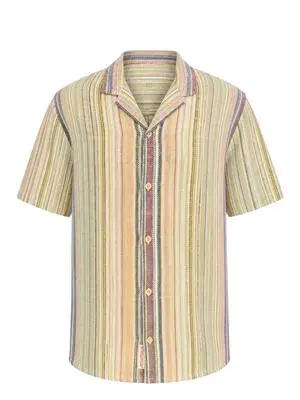 REVOLUTION NOW Striped Short-sleeved Shirt - Neutrals