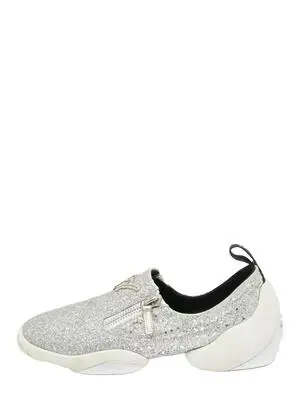 GIUSEPPE ZANOTTI Tone Glitter Low-top Sneakers - Silver