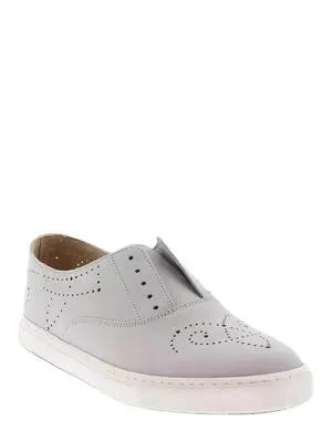 Fratelli Rossetti Perforated Leather Slip-on Sneakers - Grey