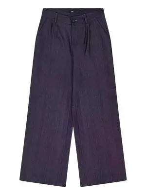 ANAII Belt Loops Tailored Trousers - Blue