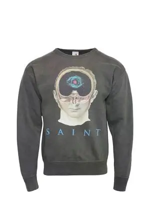 SAINT MXXXXXX Graphic Print Sweatshirt - Grey