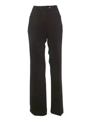Moschino Tailored Straight-leg Crepe Trousers - Black