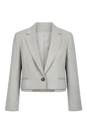 WE-AR4 Cropped Single-breasted Blazer - Grey
