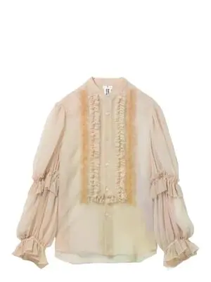 Noir Kei Ninomiya Ruffled Jabot Collar Blouse - Neutrals