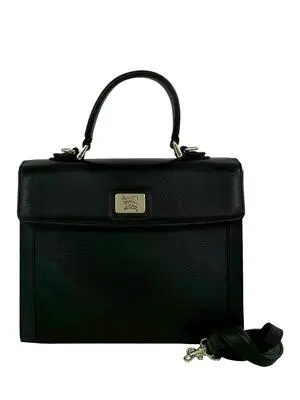 Burberry 20th Century Leather Satchel - Black