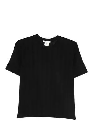 THE ROW Etina Ribbed Knit Top - Black