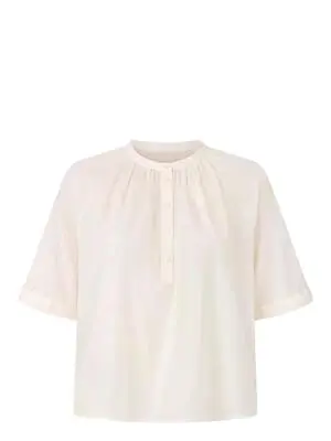 Officine Générale Gathered Short-sleeve Blouse - Neutrals