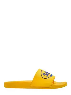 Balenciaga X Scholl Logo-embossed Slides - Yellow