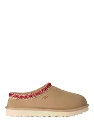 UGG Tasman Embroidered Suede Slippers - Neutrals