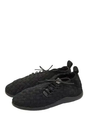 Bottega Veneta Intrecciato Lace-up Sneakers - Black
