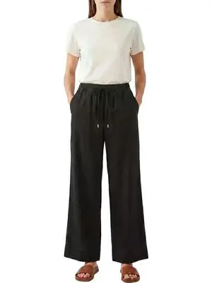 Brunello Cucinelli Drawstring Wide-leg Trousers - Black
