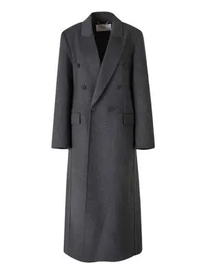 Victoria Beckham Double-breasted Button-fastening Coat - Grey