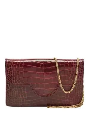ASPINAL OF LONDON Aspinal Of London Ava Croc-Embossed Shoulder Bag