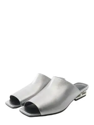 Hermès Idole Mule Sandals - Silver