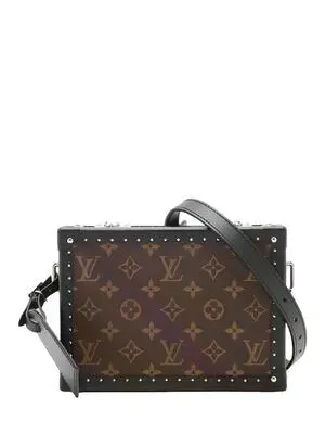 LOUIS VUITTON Monogram Macassar Clutch Box Crossbody Bag - Brown