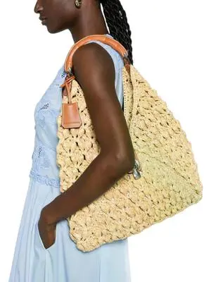 Ermanno Scervino Large Clio Woven Shoulder Bag - Neutrals
