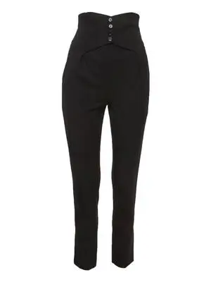 Saint Laurent Pleat-detail Gabardine Trousers - Black