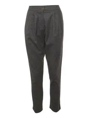 Fendi Pleated Wool Trousers - Grey