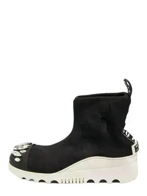 MIU MIU Miu Miu Crystal Embellished High-Top Sneakers