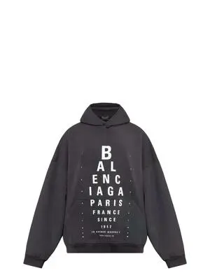 Balenciaga Logo-print Hoodie - Black