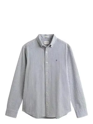 Gant Striped Seersucker Shirt - Blue