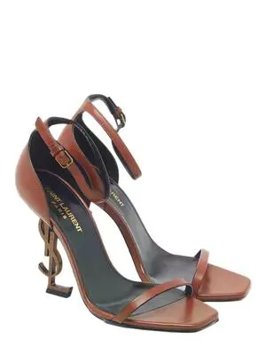 Saint Laurent Saint Laurent Opyum Ankle-Strap Heeled Sandals Brown