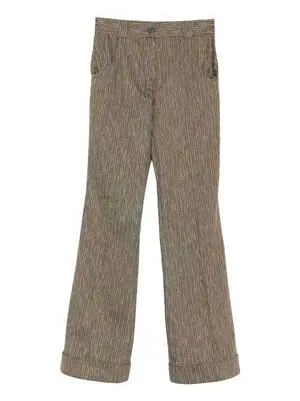 KIKO KOSTADINOV Charcoal Striped Flared Trousers - Grey