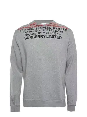 Burberry Horseferry House Graphic French Terry Sweatshirt - Grey