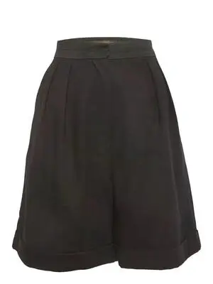 Max Mara Pleated Turn-up Shorts - Black