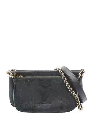 LOUIS VUITTON Monogram Empreinte Multi Pochette Shoulder Bag - Black
