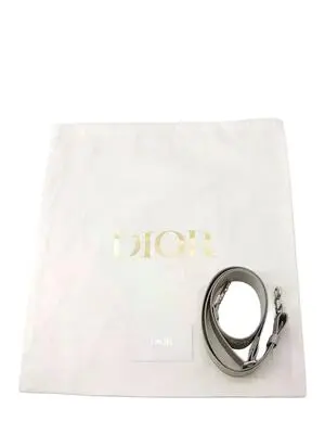 Dior Mini Oblique Embroidered Canvas Lace Book Tote Satchel - Grey