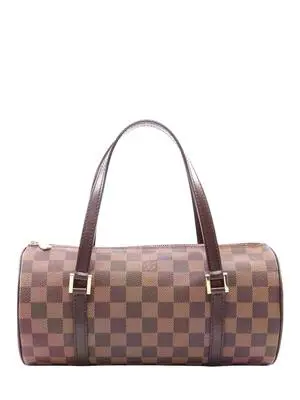 LOUIS VUITTON Damier Ebene Papillon 26 Handbag - Brown