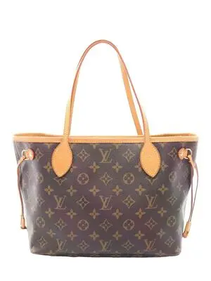 LOUIS VUITTON Monogram Neverfull Pm Tote Bag - Brown