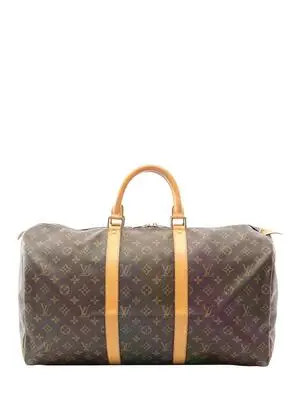 LOUIS VUITTON Monogram Keepall 50 Travel Bag - Brown