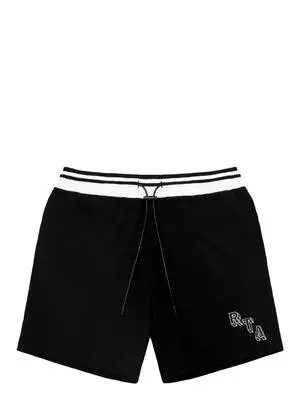 RtA Peyton Logo Print Shorts - Black